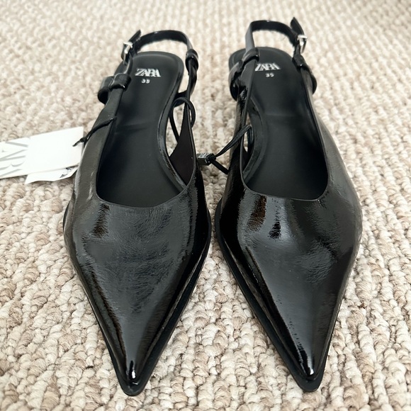 Zara | Shoes | Zara Patent Kitten Heels | Poshmark